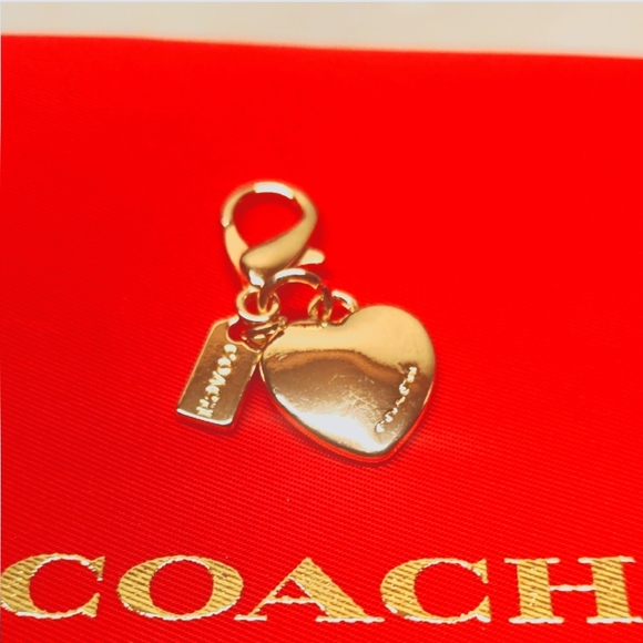 Coach | Accessories | Coach New Heart Mini Charm Bag Charm Hang Tag ...